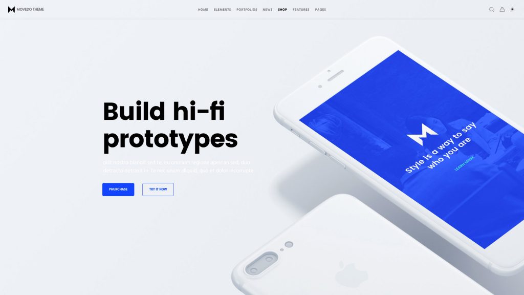 Homepage App Design – Movedo Creative Theme